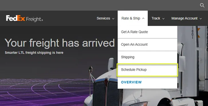 Schedule a Pickup | FedEx Freight